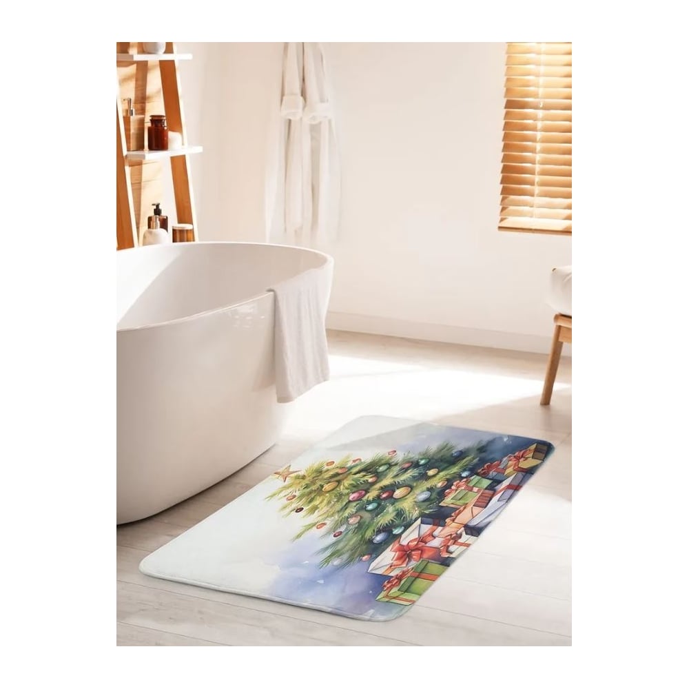Противоскользящий коврик для ванной комнаты и туалета JOYARTY "Сказочный праздник" 60x100 см ...