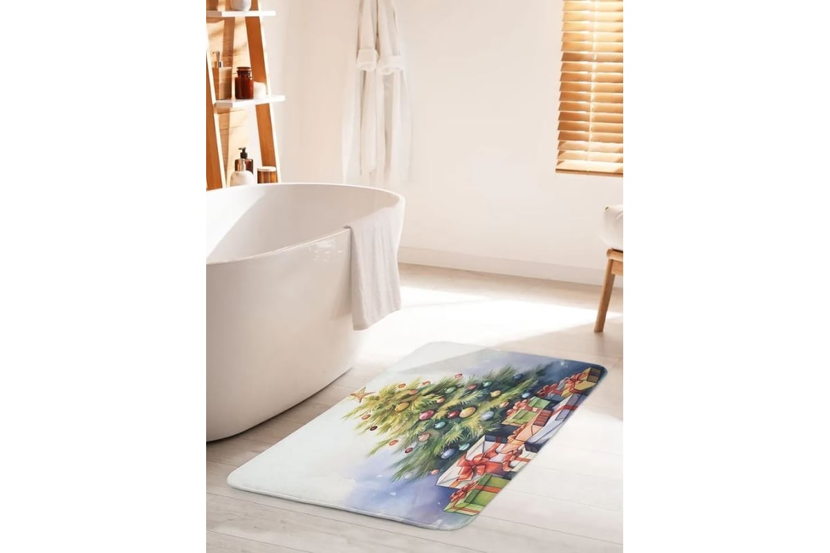 Противоскользящий коврик для ванной комнаты и туалета JOYARTY "Сказочный праздник" 60x100 см ...