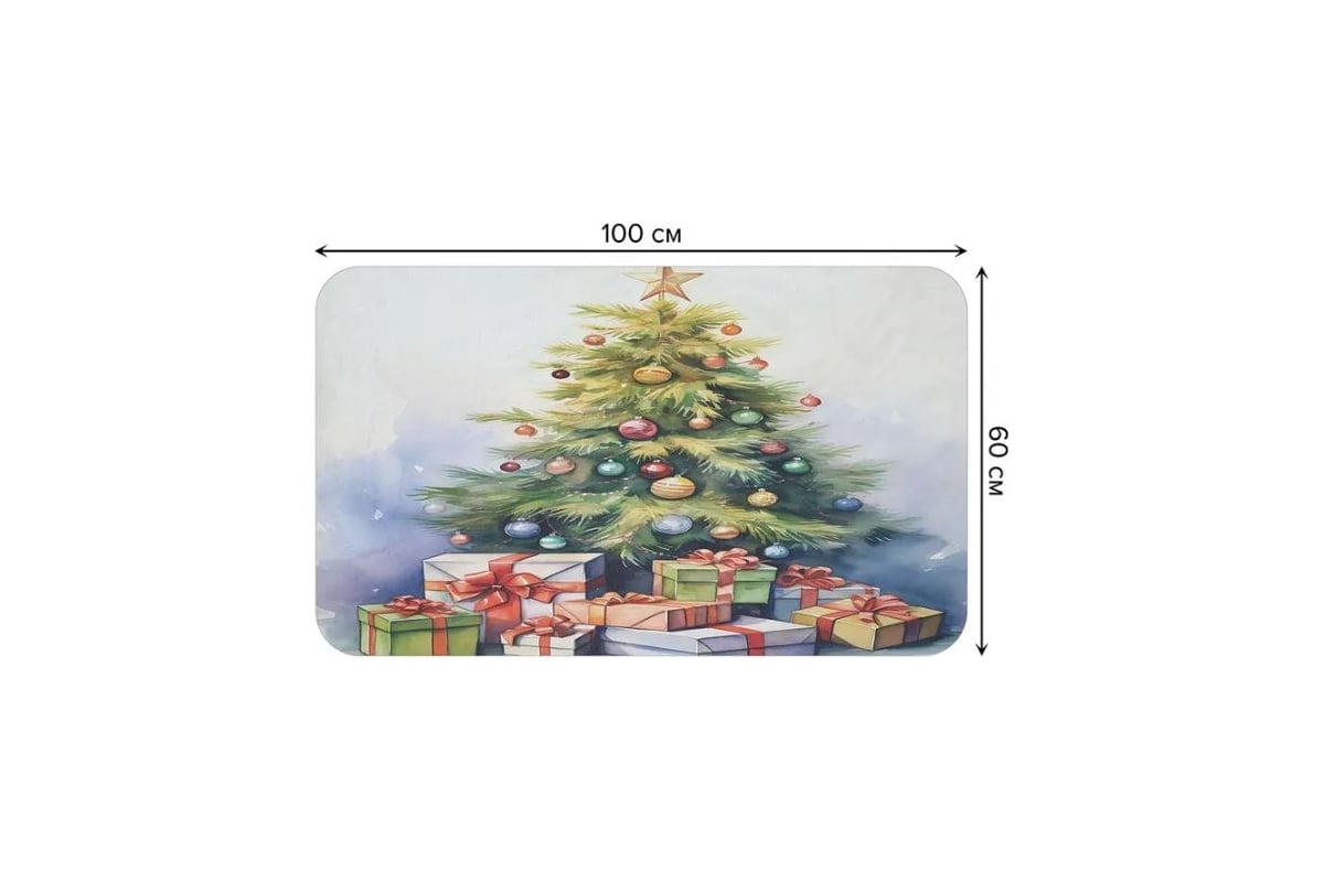 Противоскользящий коврик для ванной комнаты и туалета JOYARTY "Сказочный праздник" 60x100 см ...