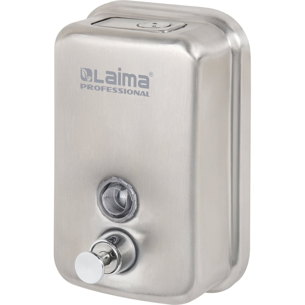 Диспенсер для жидкого мыла ЛАЙМА PROFESSIONAL 0,5л, нержавеющая сталь ...