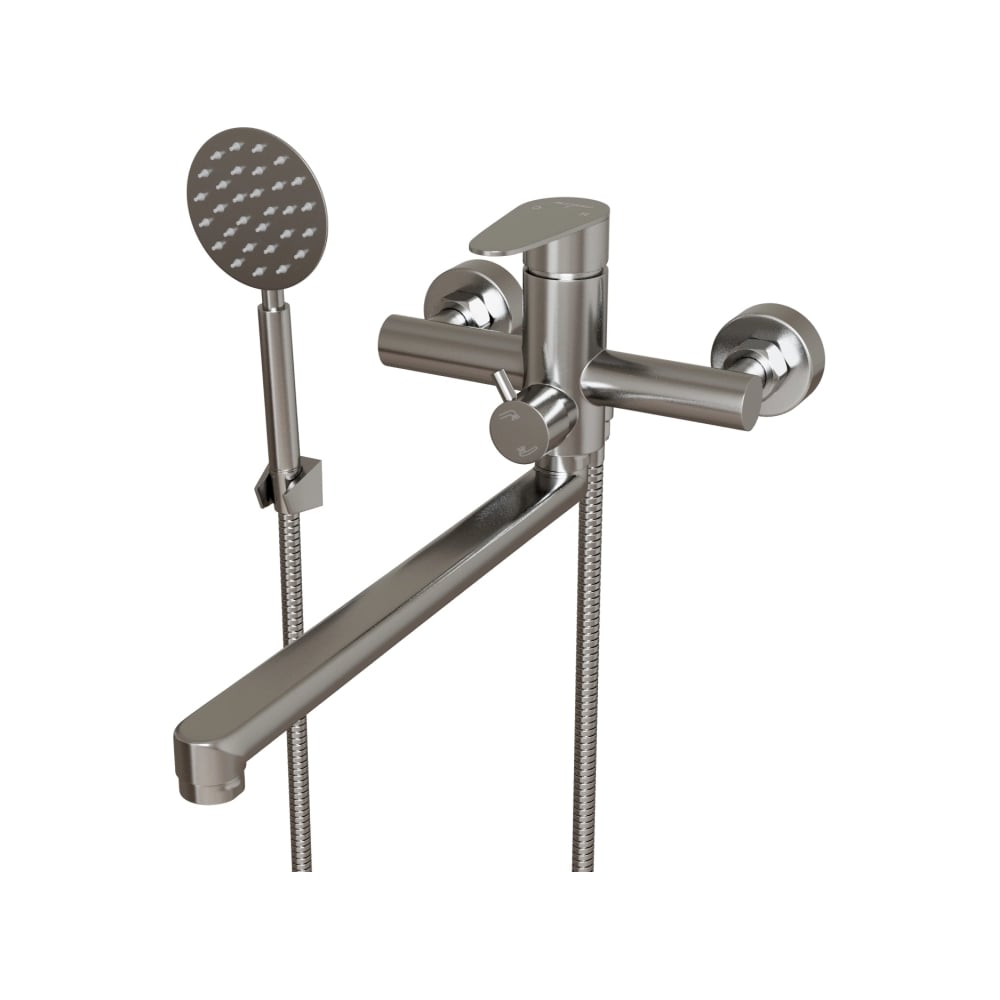 Смеситель для ванны и умывальника MIXLINE картридж 35 мм, нержавеющая ...