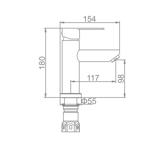 Смеситель для умывальника LEDEME L71003 с гайкой 65882 - выгодная цена ...