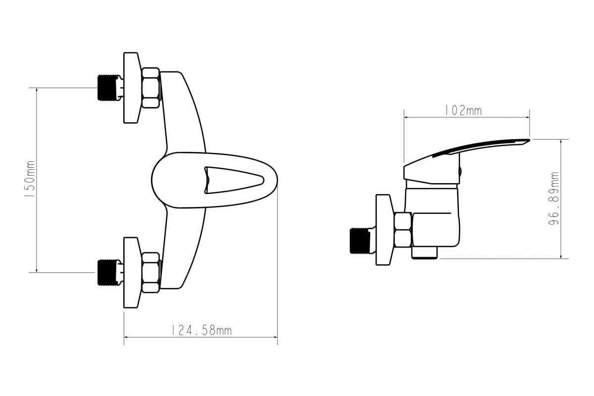Смеситель для душа ECONOCE D35-A, серия 260 EC0262 - выгодная цена ...