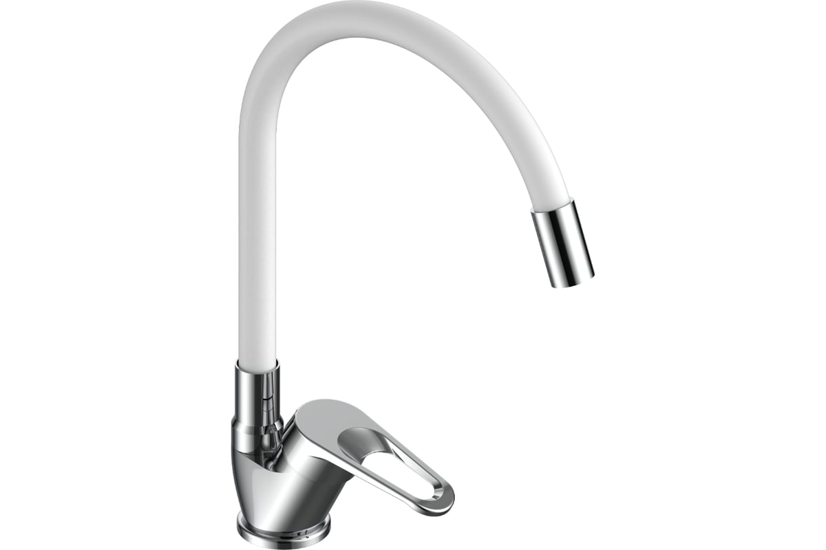 Смеситель для кухни VODA Elastic hose White EH 519 white - выгодная ...