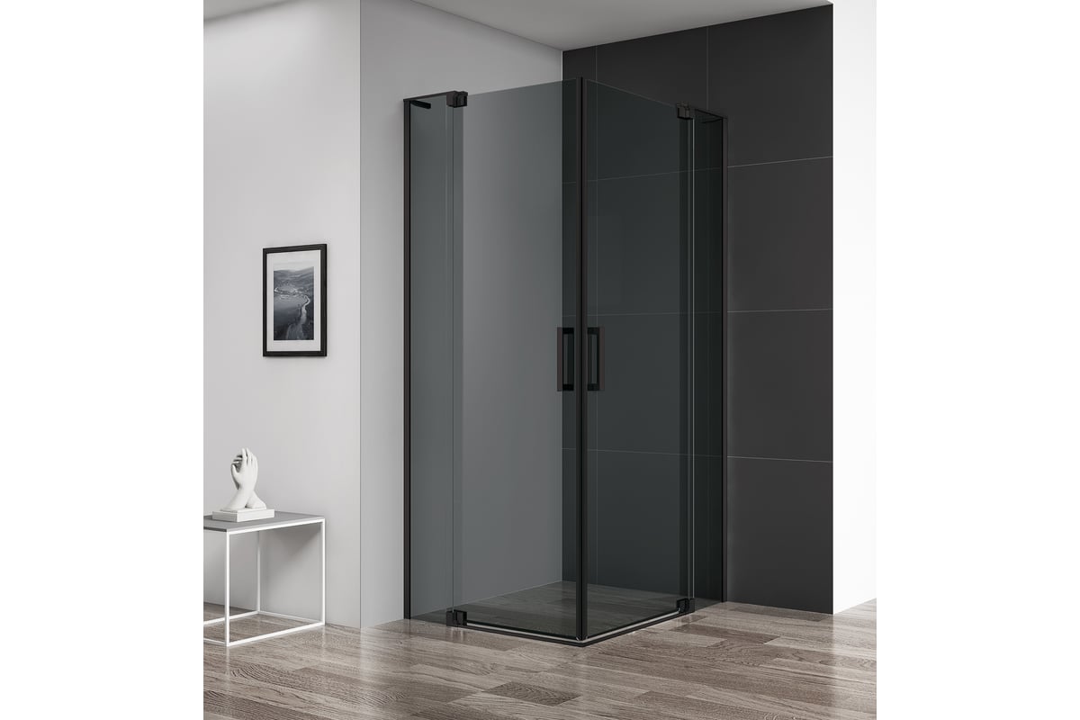 Душевой уголок Cezares SLIDER-AH-2-70/80-100/110-GRIGIO-NERO - выгодная ...