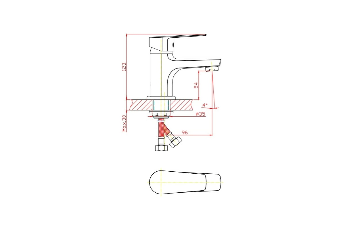 Смеситель для раковины Orange Loop графит M26-021gr - выгодная цена ...