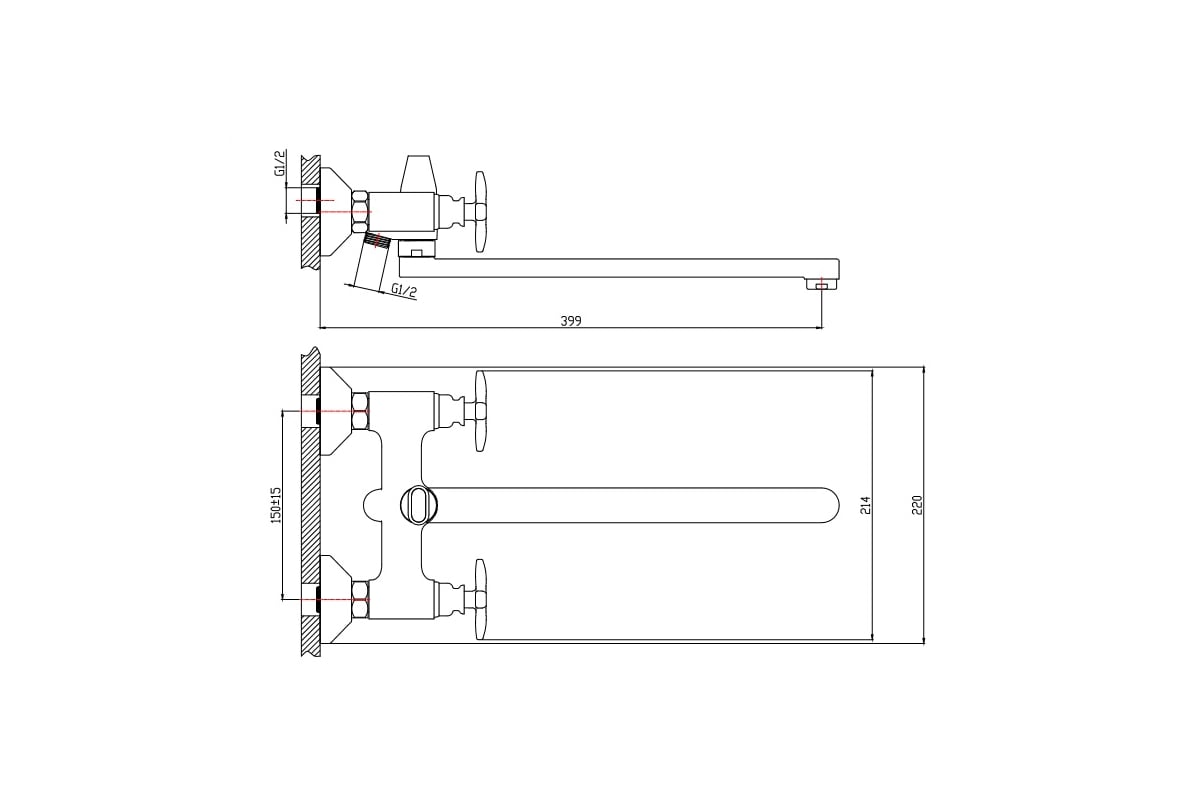 Универсальный смеситель для ванны Orange Kristi M33-211cr хром ...