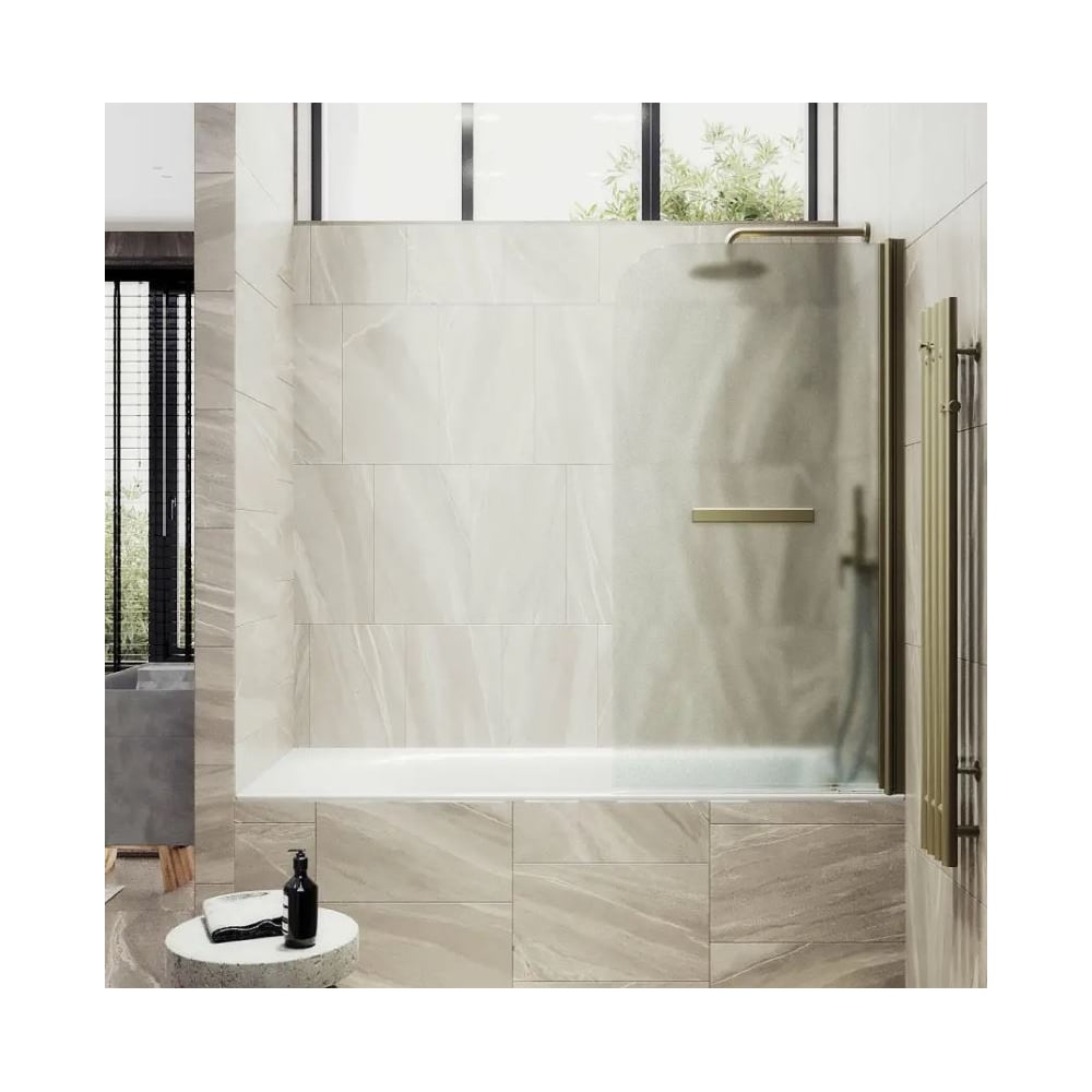 Шторка поворотная на монопетле MaybahGlass 1400х800 6 мм Сатин ...