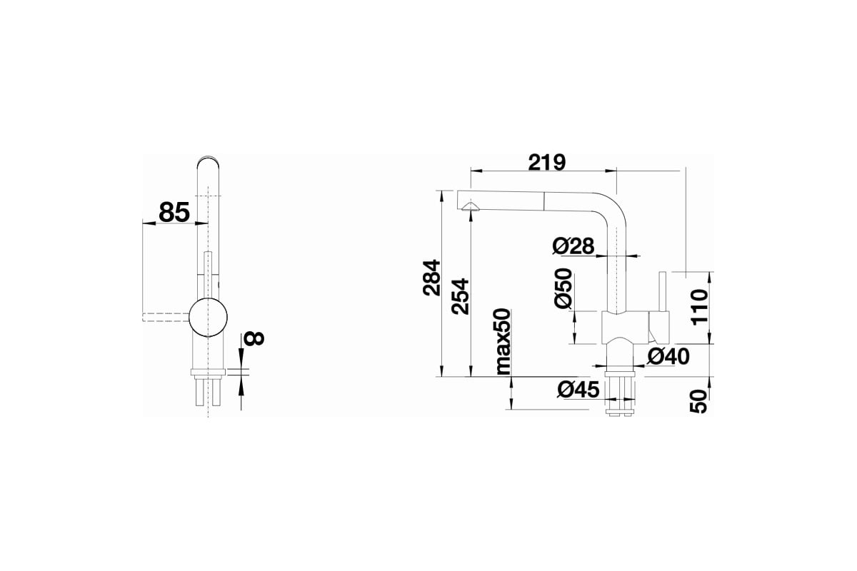 Кухонный смеситель BLANCO LINUS-S SILGRANIT жасмин 516693 - выгодная ...