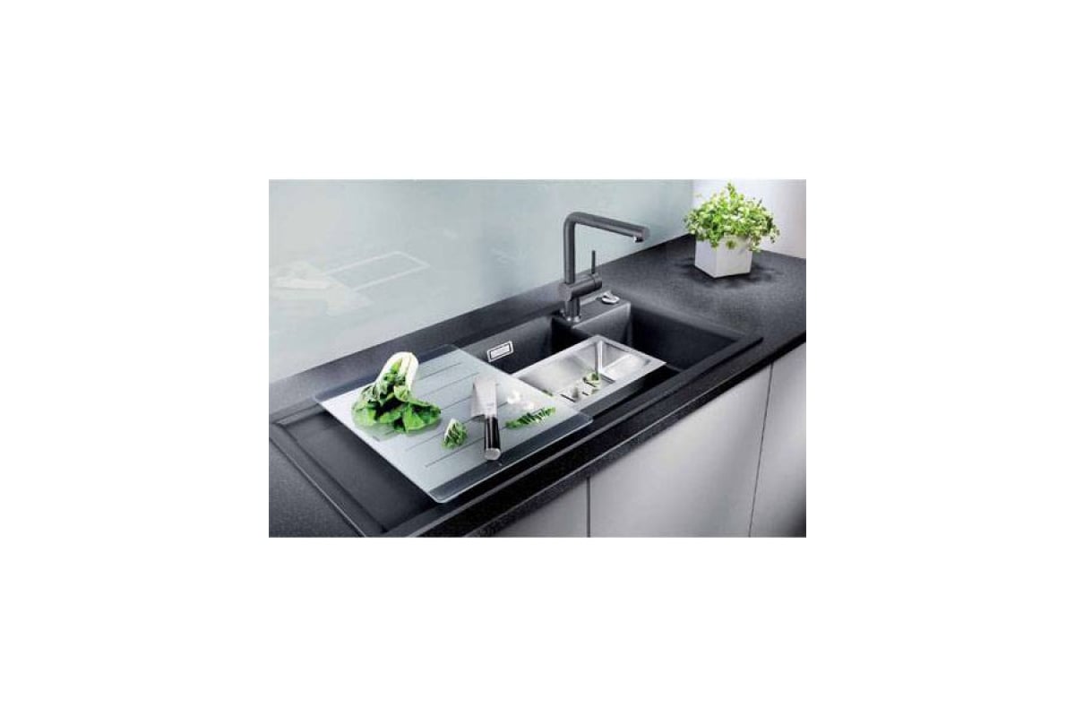 Кухонный смеситель BLANCO LINUS-S SILGRANIT антрацит 516688 - выгодная ...