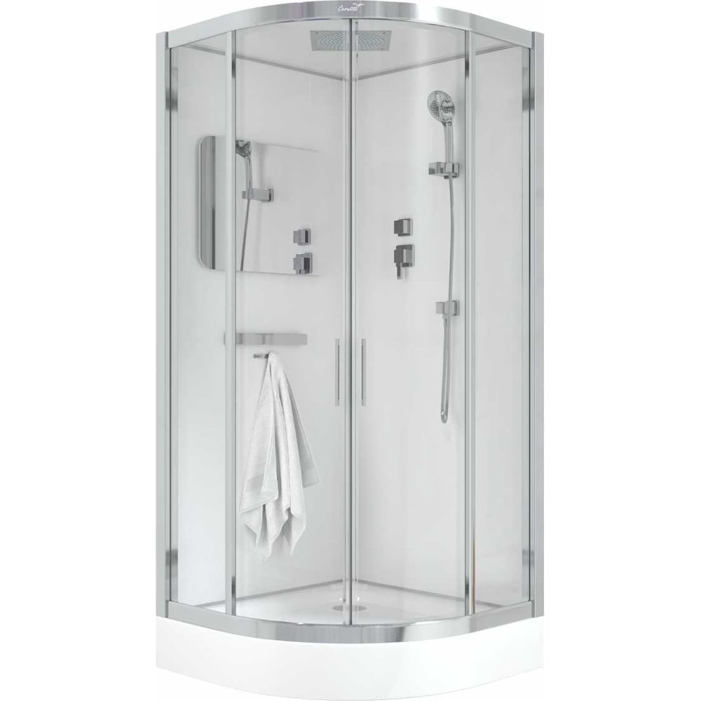 Душевая кабина Cerutti SPA VIVA-101 100x100 профиль хром, стекло прозрачное 8554 - выгодная цена ...