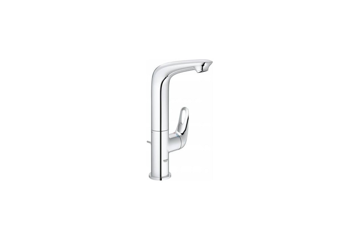 Смеситель для раковины Grohe Eurostyle 2015 со сливным гарнитуром, высокий излив 23569003 ...