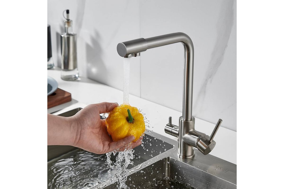 Смеситель для кухни Shevanik с подключением фильтра питьевой воды S328L - выгодная цена, отзывы ...