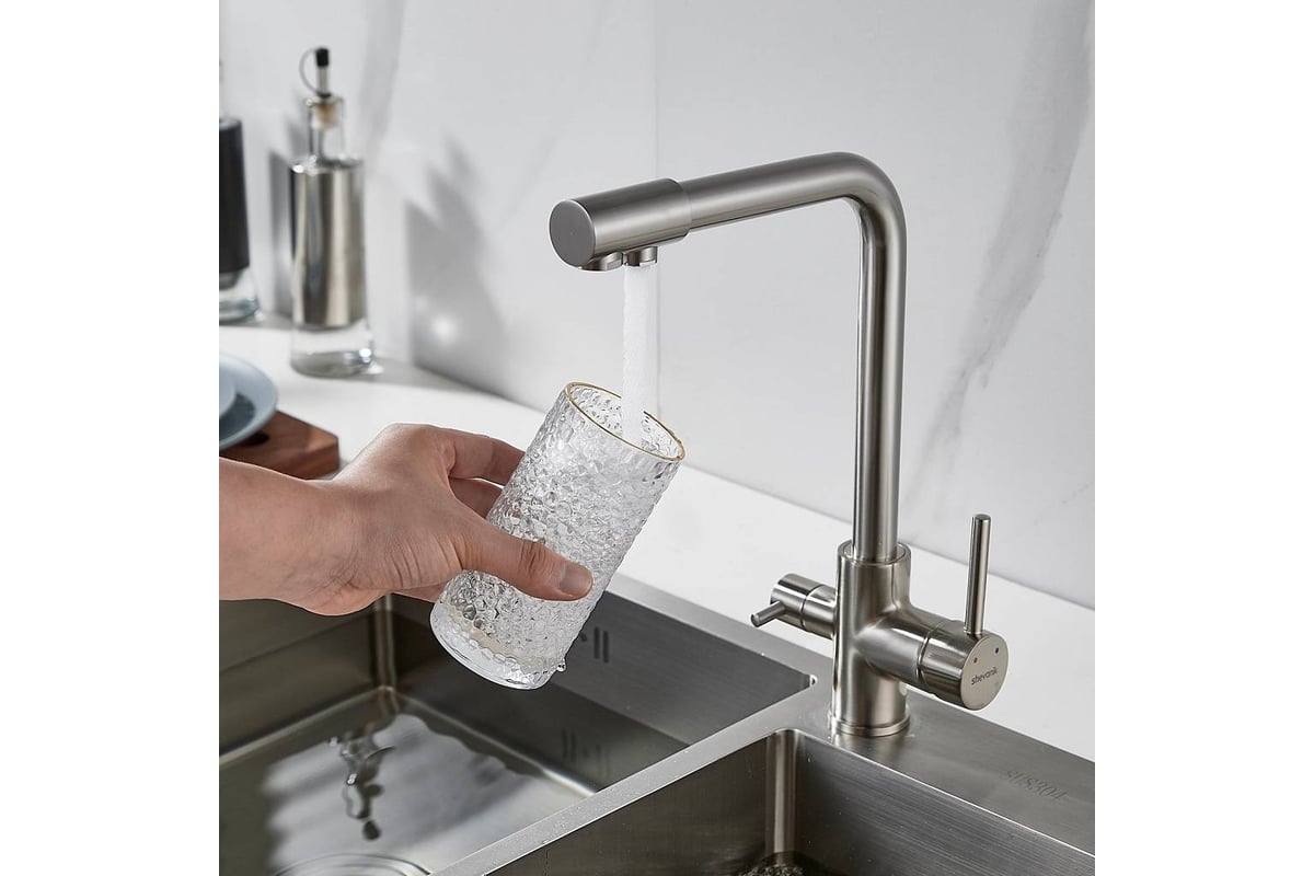 Смеситель для кухни Shevanik с подключением фильтра питьевой воды S328L - выгодная цена, отзывы ...