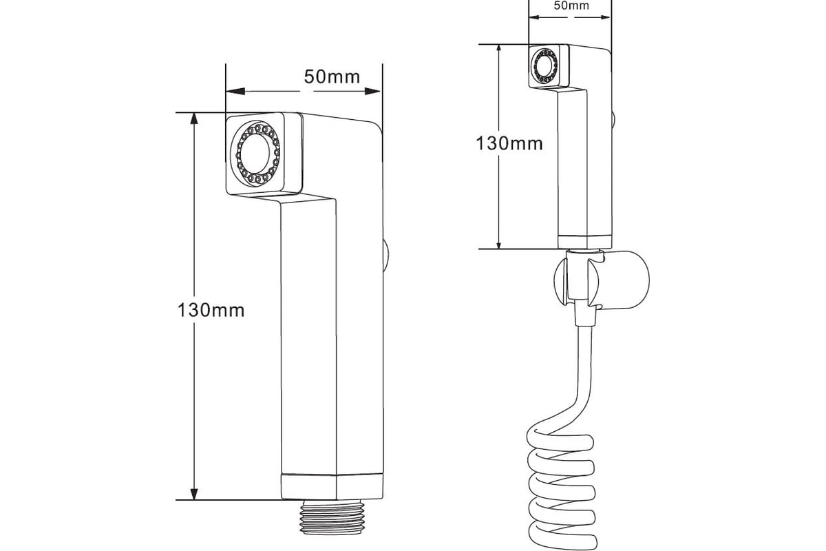 Гигиенический душевой набор Orange черного цвета шланг, гигиенический ...