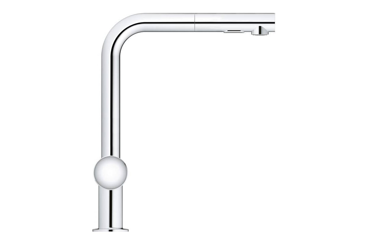 Однорычажной смеситель для мойки Grohe Minta L-излив с выдвижным ...