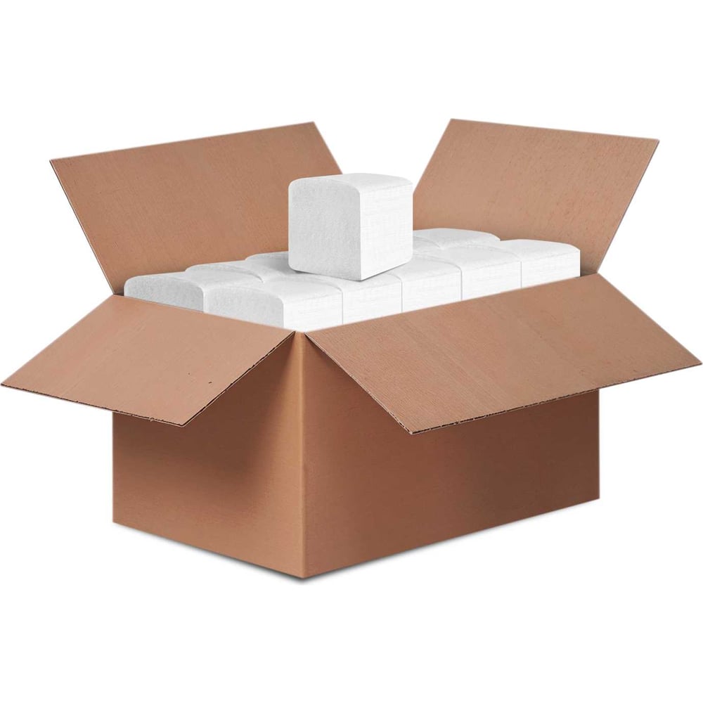 Туалетная бумага в листах Бумага Сити 2 слоя 250 листов белая целлюлоза 40 шт БС 2 ЛТБ 40