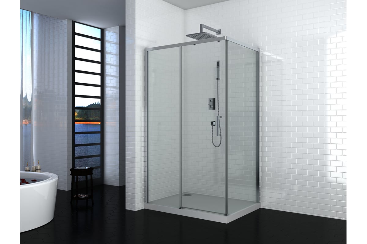Душевое ограждение Cerutti SPA VITO110-L 80x110x195, без поддона 7551 ...