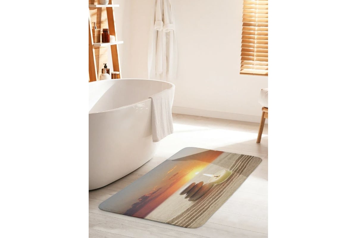 Противоскользящий коврик для ванной и туалета JoyArty "Морской закат" 60x100 см bath_33489 ...