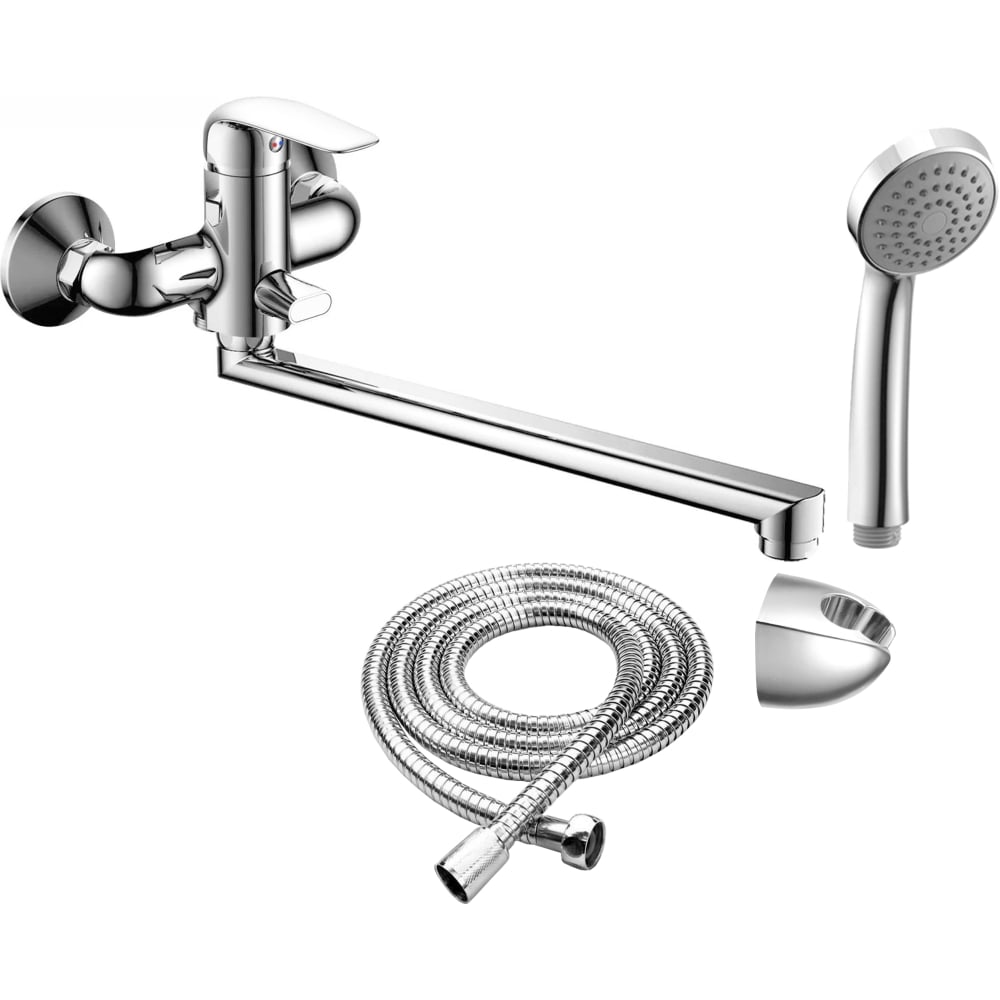 Смеситель для ванны RUSH Fiji с длинным поворотным изливом, хром FI1835 ...