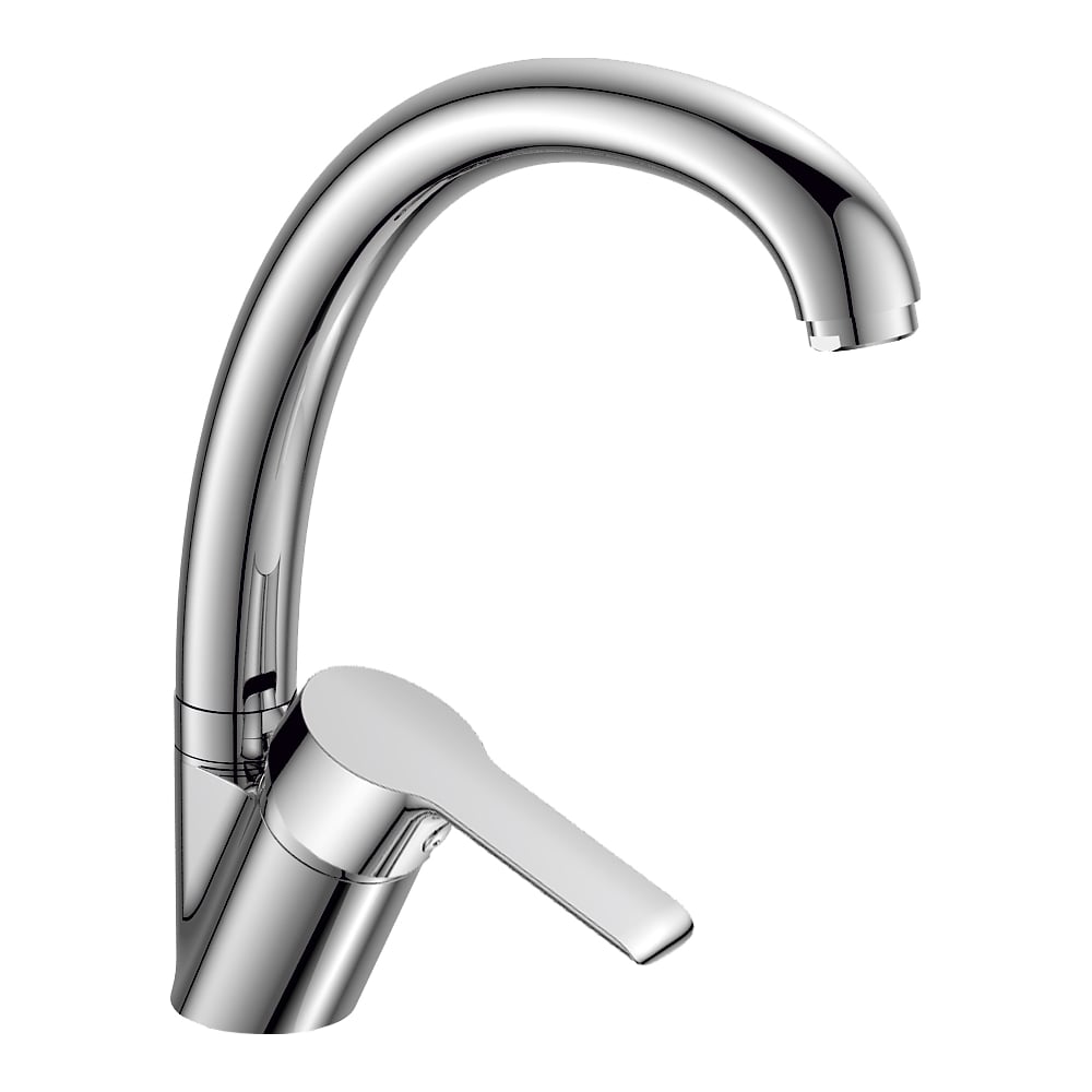 Смеситель для кухни RUSH Victoria с высоким поворотным изливом, хром ...