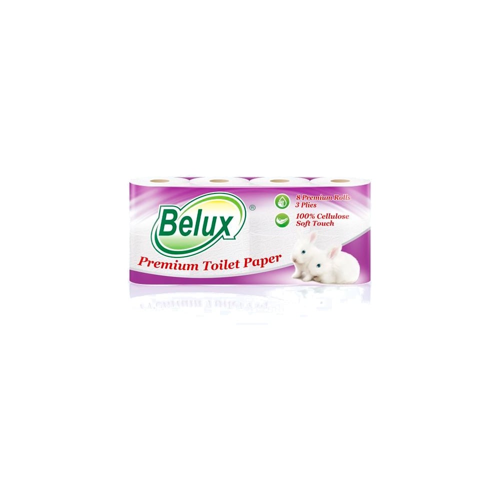 Туалетная бумага Belux 3 слоя 8 рулонов белая 228001 - выгодная цена ...