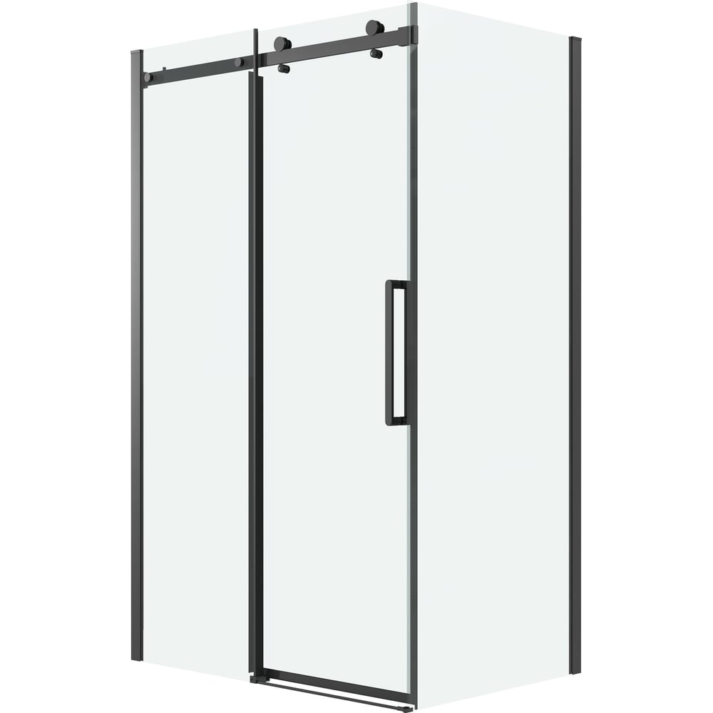 Боковая стенка Grossman Classic 80*195 см, черный матовый, стекло прозрачное, 1 место 200.K33.04 ...