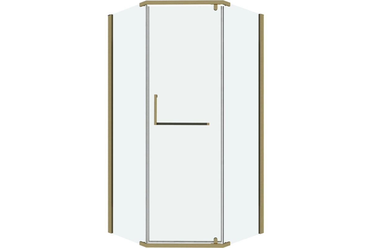 Душевое ограждение Grossman Pragma (90х90х195) трапеция, распашная ...