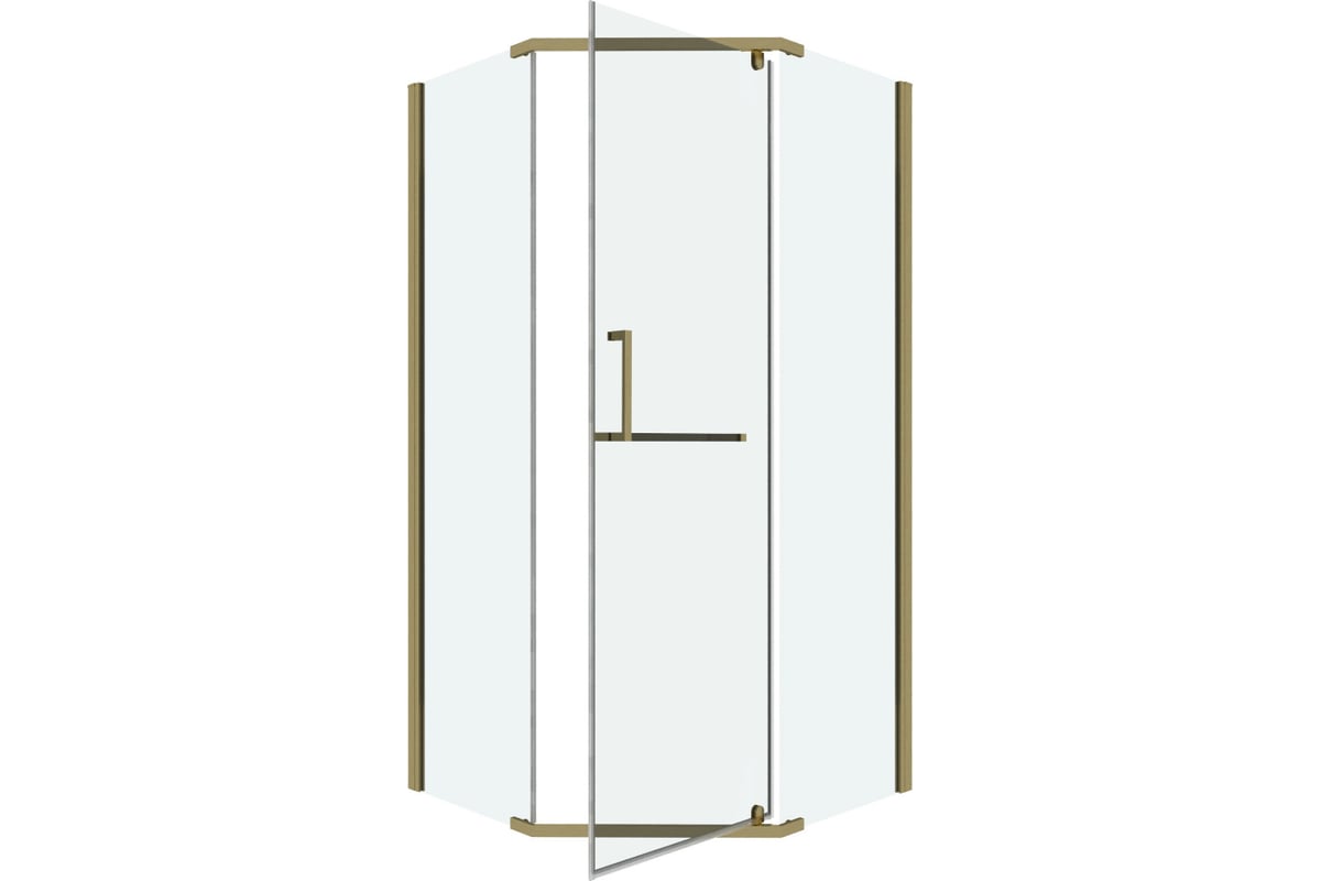 Душевое ограждение Grossman Pragma (90х90х195) трапеция, распашная ...