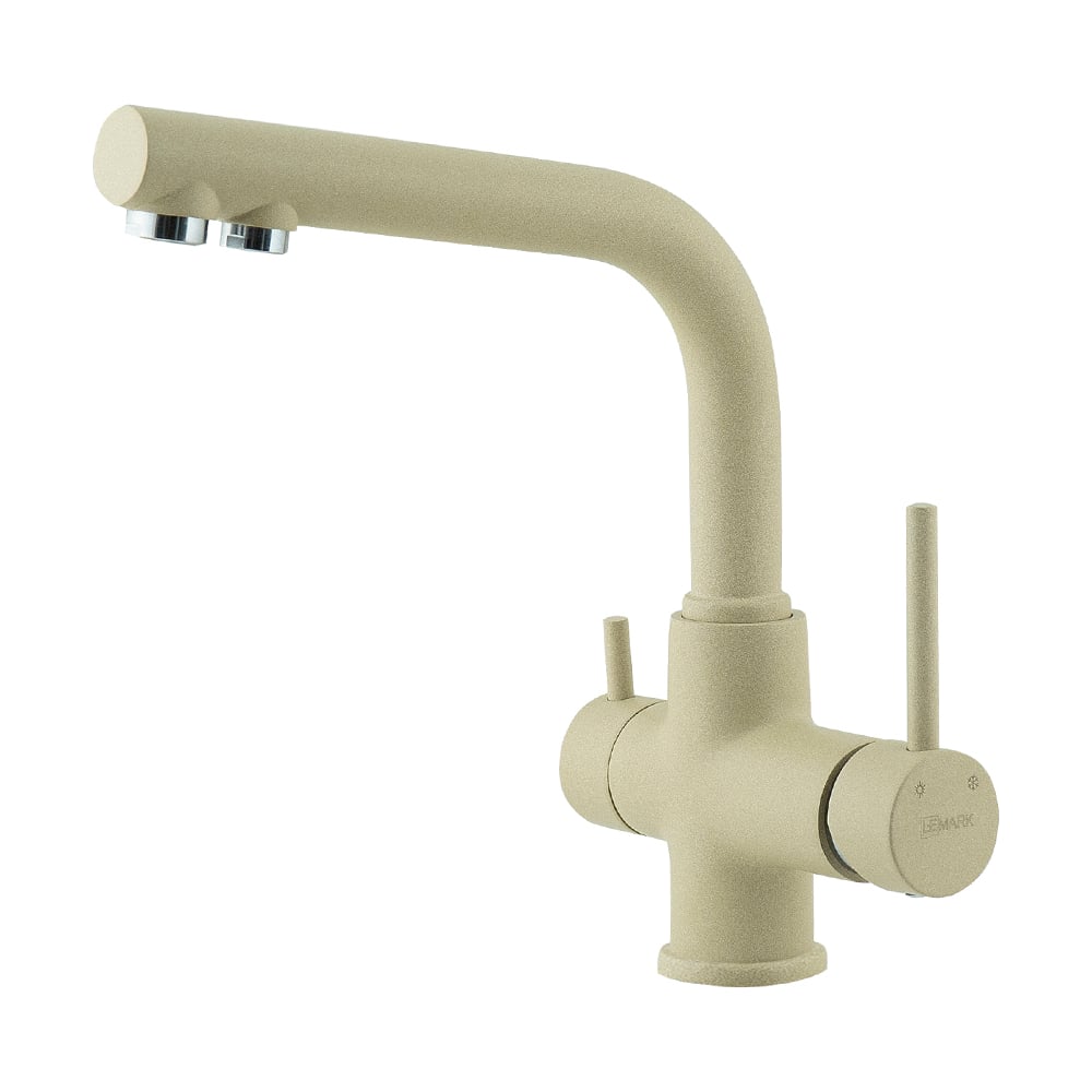 Смеситель для кухни Lemark COMFORT с подключением к фильтру питьевой воды, цвет: бежевый ...