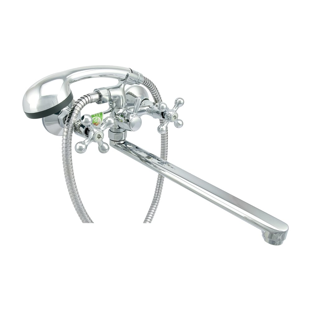 Ванно-душевой смеситель Juguni двуручный, с металлическим шлангом и ...