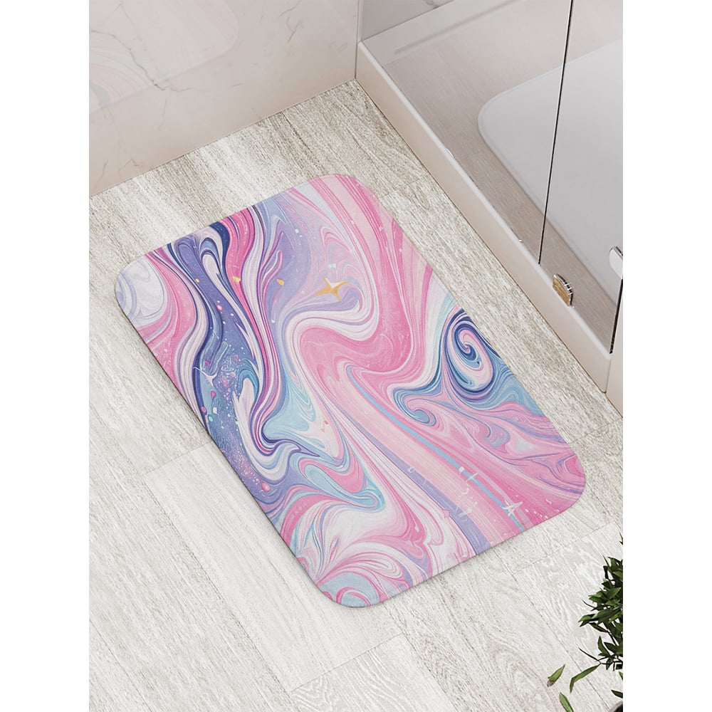 Коврик для ванной комнаты и туалета противоскользящий JOYARTY Розовое волшебство 52x77 см bath ...