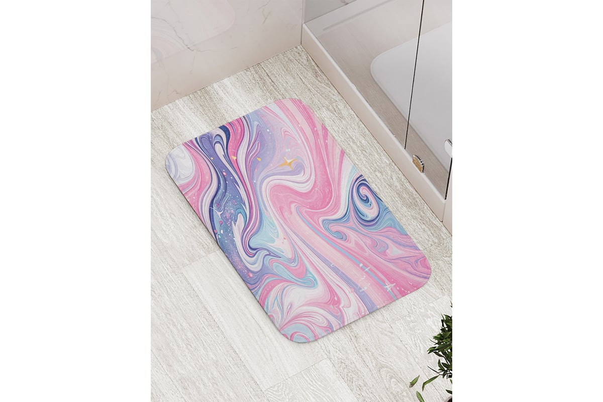 Коврик для ванной комнаты и туалета противоскользящий JOYARTY Розовое волшебство 52x77 см bath ...