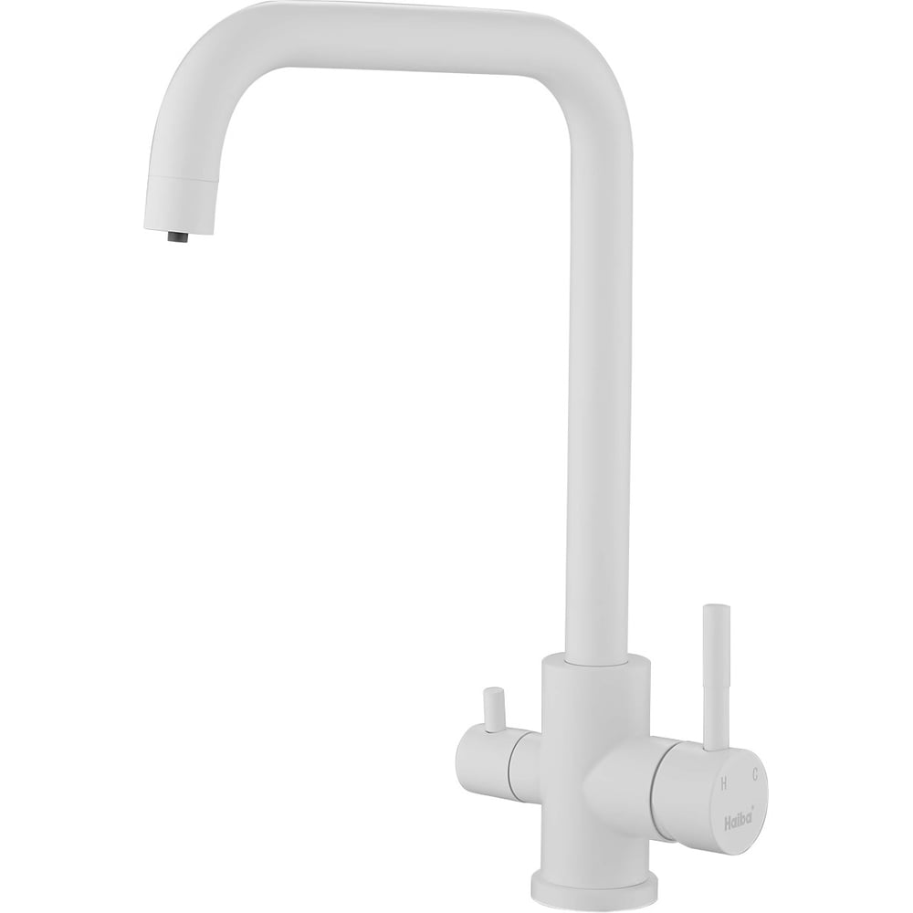 Смеситель для кухни с подключением фильтра воды HAIBA белый HB76820-8 - выгодная цена, отзывы ...
