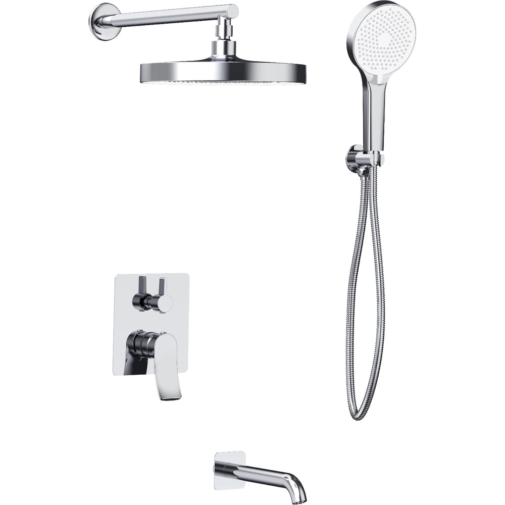 Душевая система встраиваемая HAIBA хром HB80553 - выгодная цена, отзывы, характеристики, фото ...