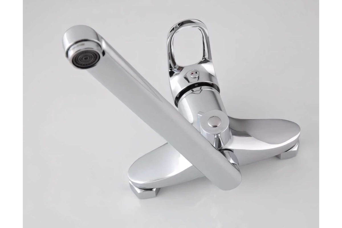 Смеситель для ванны и умывальника FRAP 40к F22004 б/отв L-нос 30 см ...