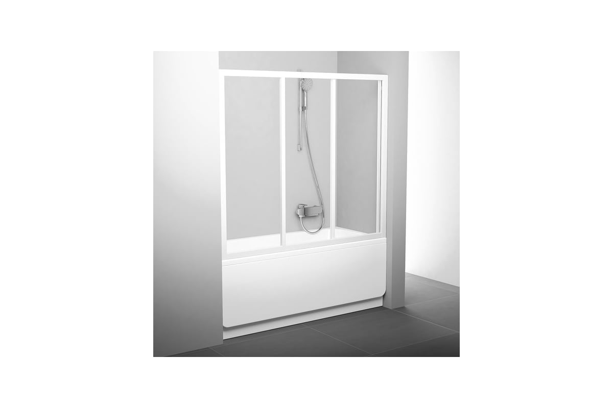 Раздвижная перегородка (шторка, ширма) на борт ванны Ravak AVDP3-120 ...