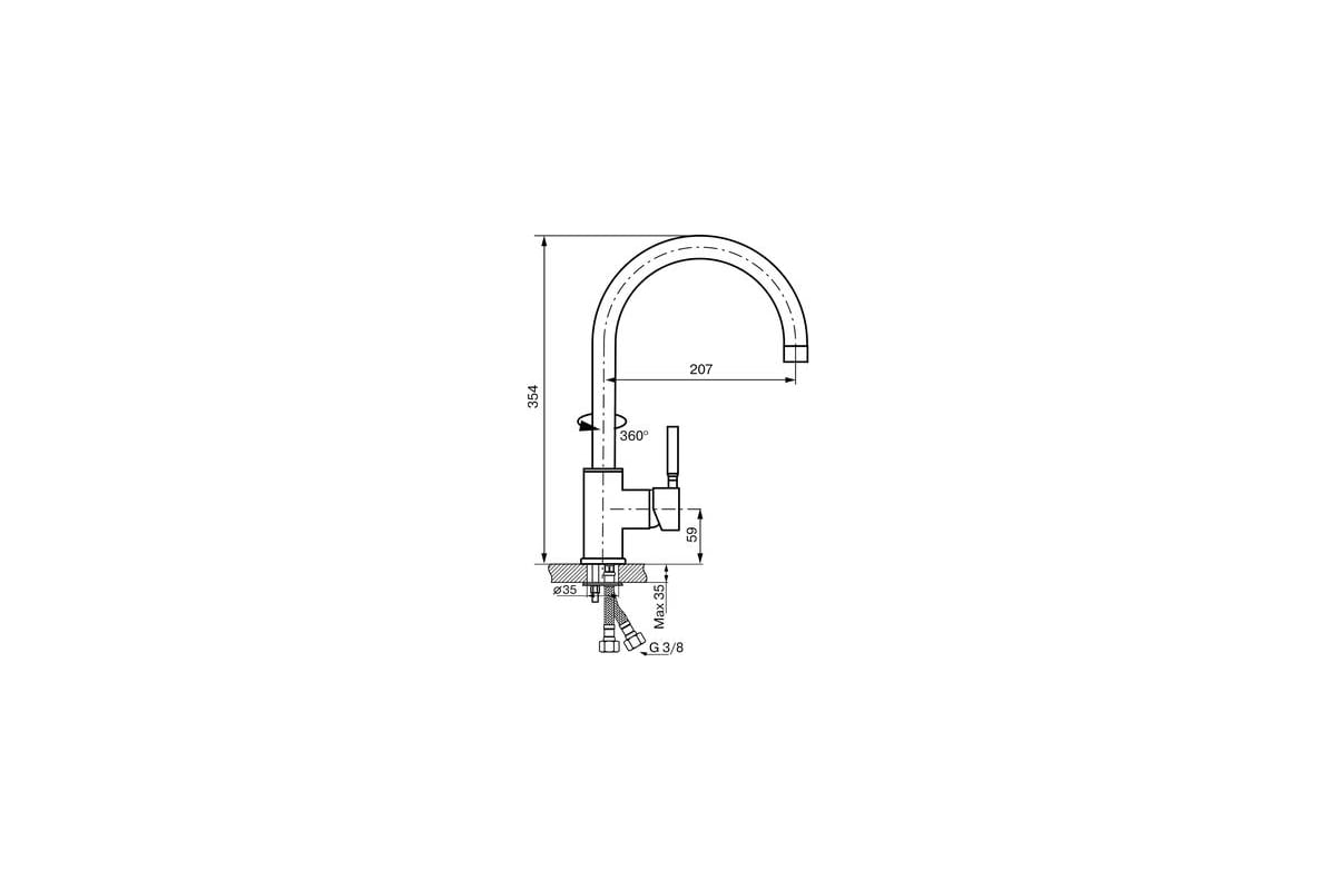Однорычажный смеситель для мойки Koller Pool DESIGN PLUS с выдвижным ...