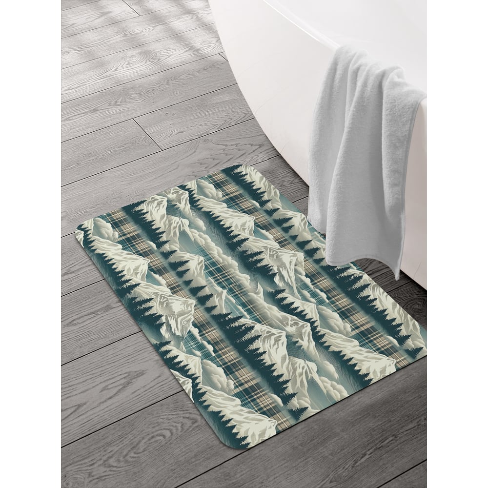 Коврик для ванной и туалета JOYARTY Коллаж гор 58x38 см, sbmrec_sd3939_58x38 - выгодная цена ...