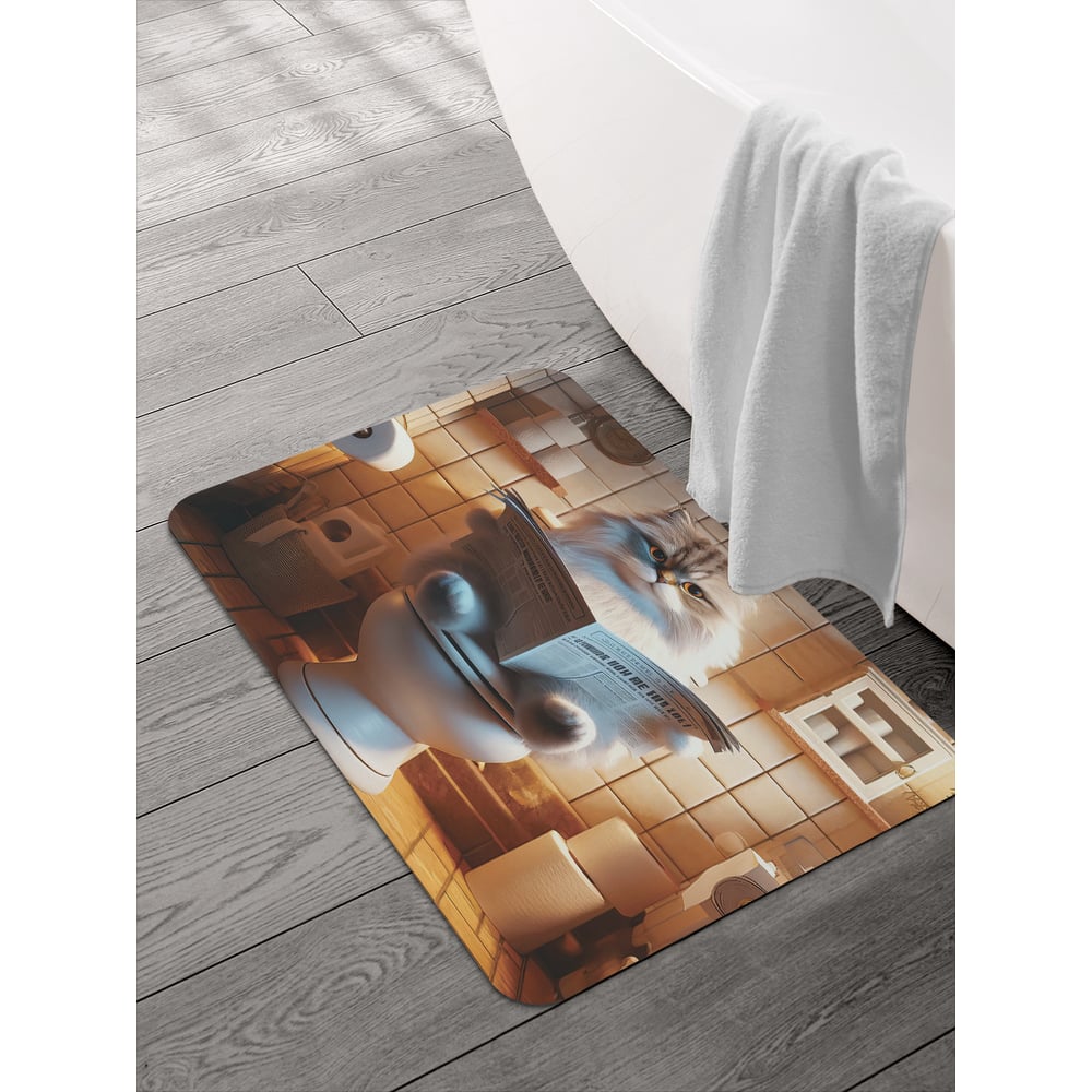 Коврик для ванной и туалета JOYARTY Кот отдыхает 58x38 см, sbmrec_sd3478_58x38 - выгодная цена ...
