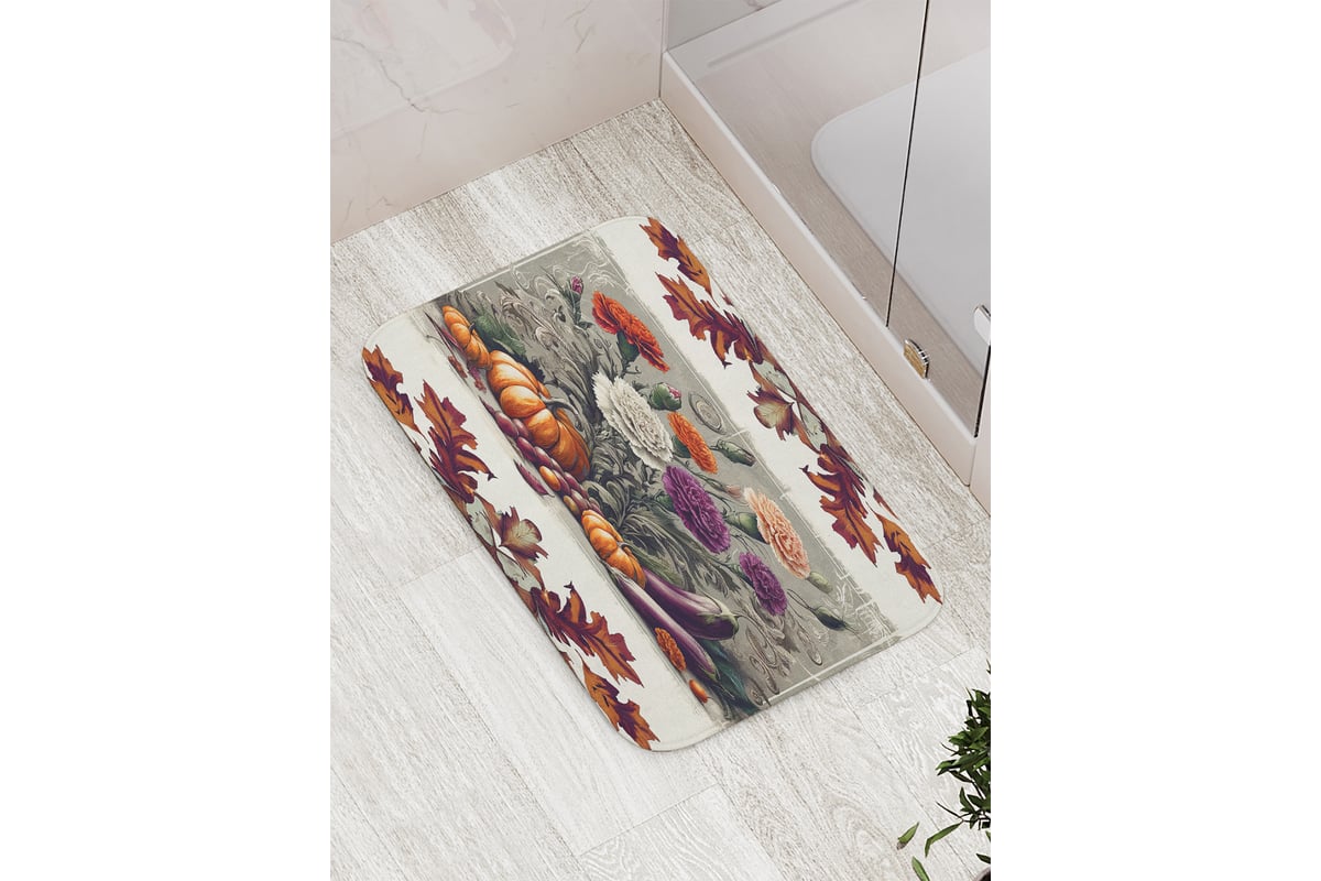 Коврик для ванной комнаты и туалета противоскользящий JoyArty "Осенние мотивы" 52x77 см bath ...