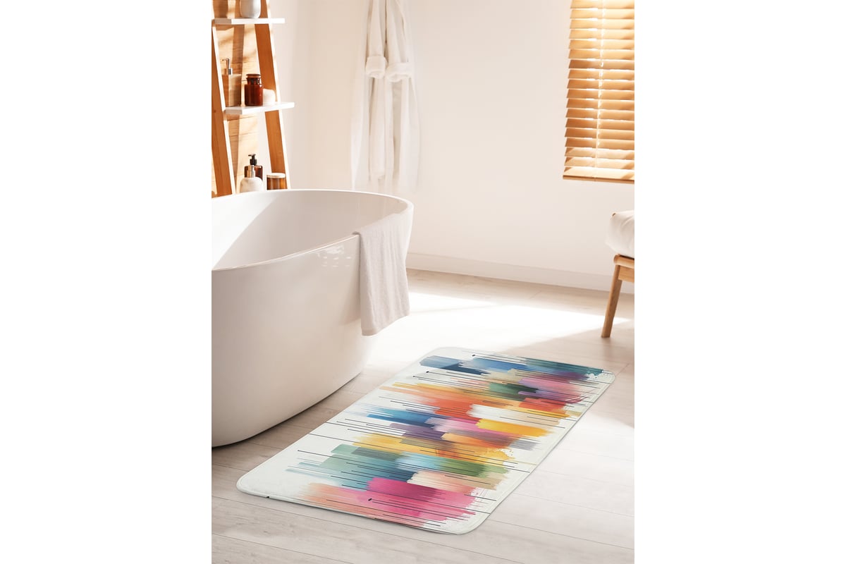 Коврик для ванной комнаты и туалета противоскользящий JoyArty "Творческий путь" 60x100 см bath ...