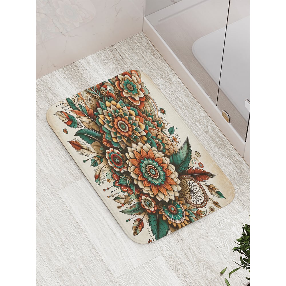 Коврик для ванной комнаты и туалета противоскользящий JoyArty "Ловец снов" 52x77 см bath_sd3530 ...