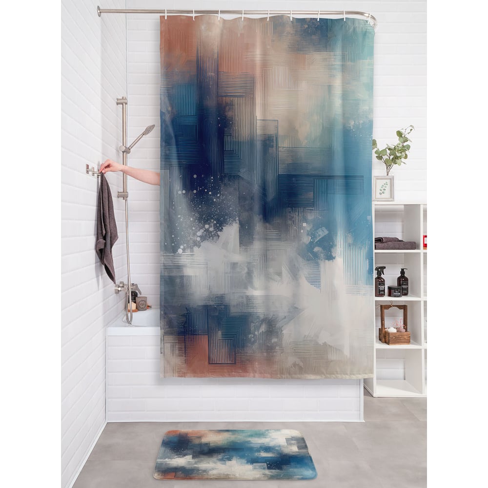 Штора для ванной тканевая JOYARTY "Размытая краска" 180x200 см sc_sd3569 - выгодная цена, отзывы ...