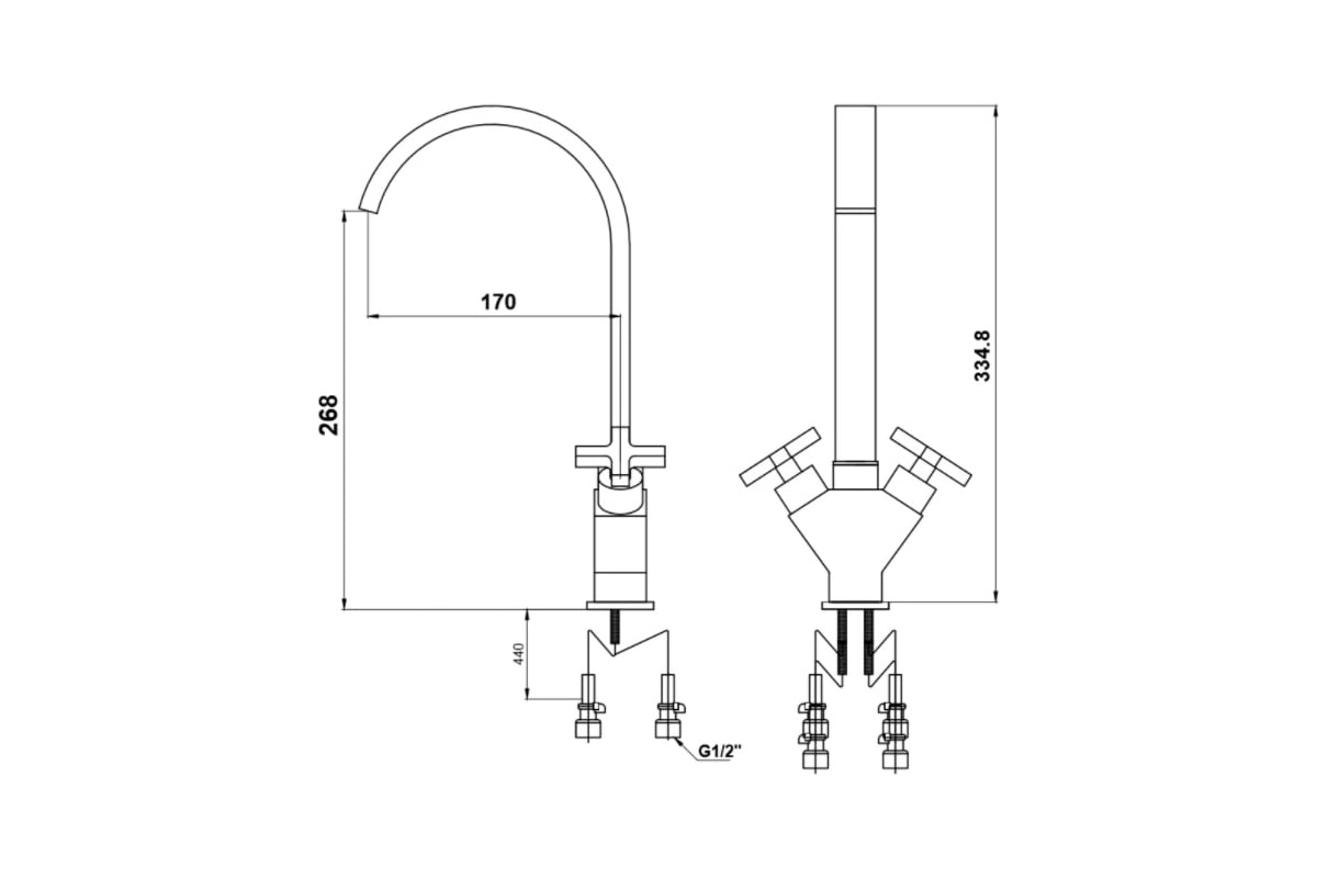 Смеситель для мойки KAISER Crystal плоский излив 28033 - выгодная цена ...