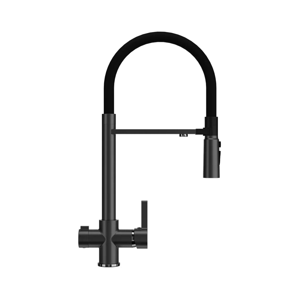 Смеситель для кухни ULGRAN 026 черный матовый U-026 черный матовый - выгодная цена, отзывы ...