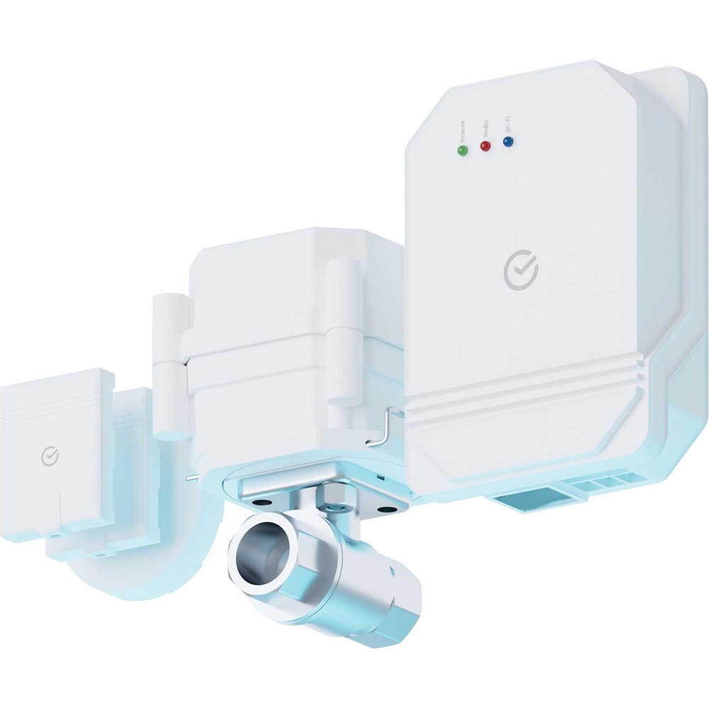 Умная система защиты от протечек воды SBER Wi-Fi 3/4 дюйма: блок управления, 2 привода, 2 ...