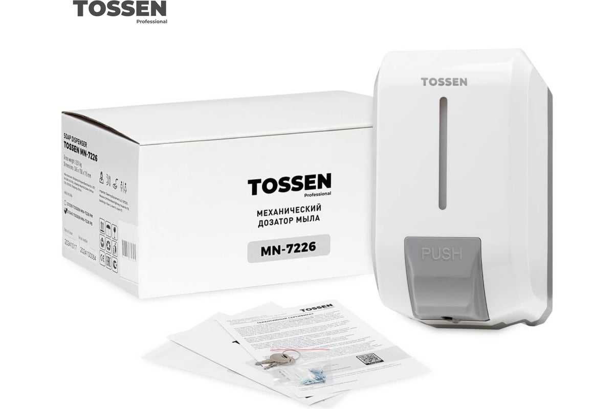 Механический дозатор мыла TOSSEN Professional TOSSEN MN-7226 PW 211039 ...