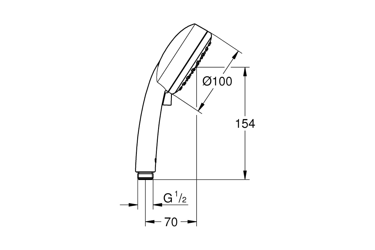 Ручной душ GROHE Vitalio Comfort 100 II 9.5 л/мин 26397000 - выгодная ...