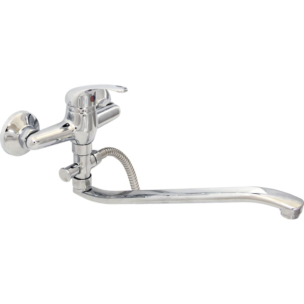 Cмеситель для ванны и умывальника ARGOTECH Stroy d-35, штоковый, s-образный излив, 300 мм, 34164 ...